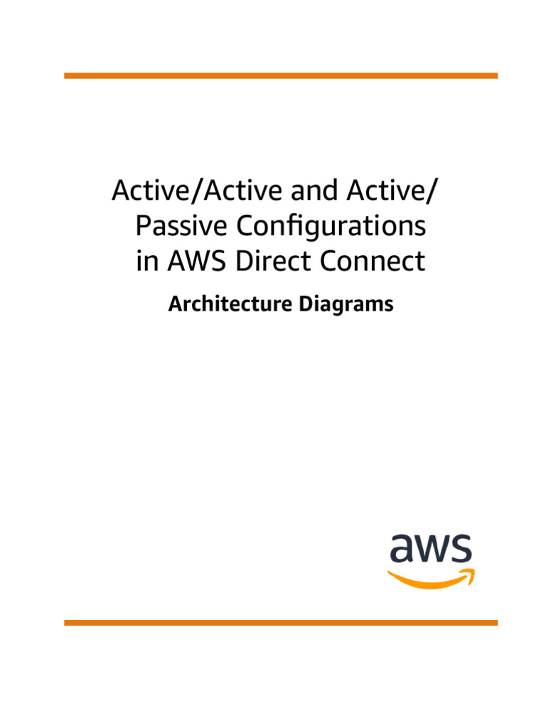 Active Active And Active Passive Configurations In Aws Direct Connect Pdf Amazon Web