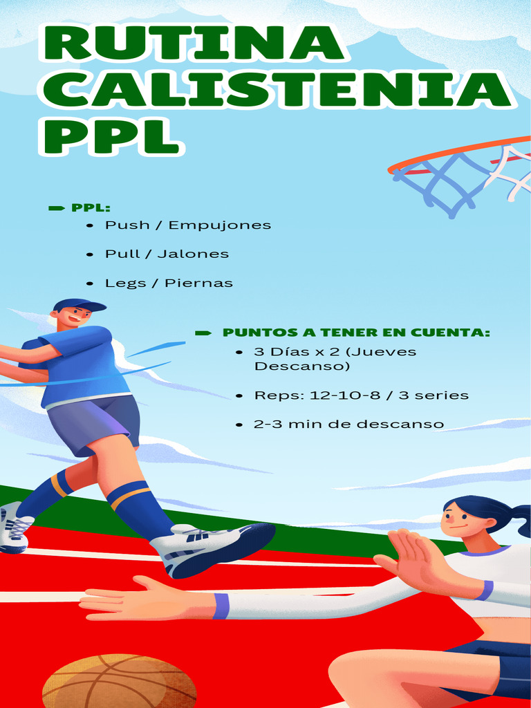 Rutina Calistenia PPL (Push, Pull, Legs) | PDF | Anatomía humana | Extremidades (anatomía)