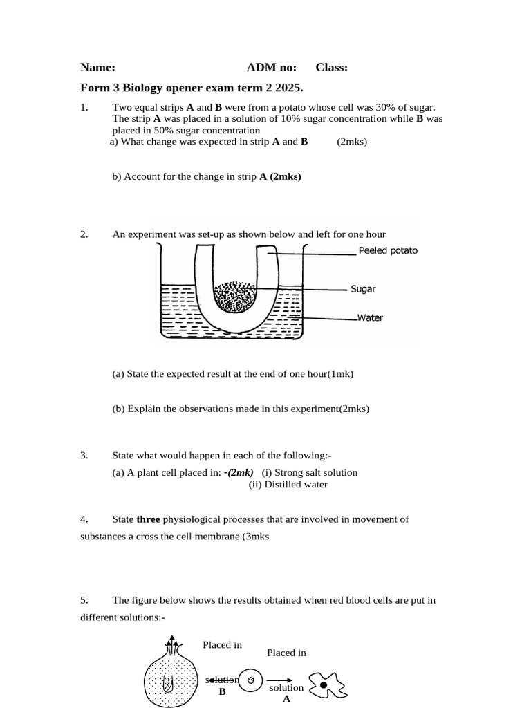Cell Physiology-Osmosis, Diffusion and Active Transport | PDF | Osmosis ...