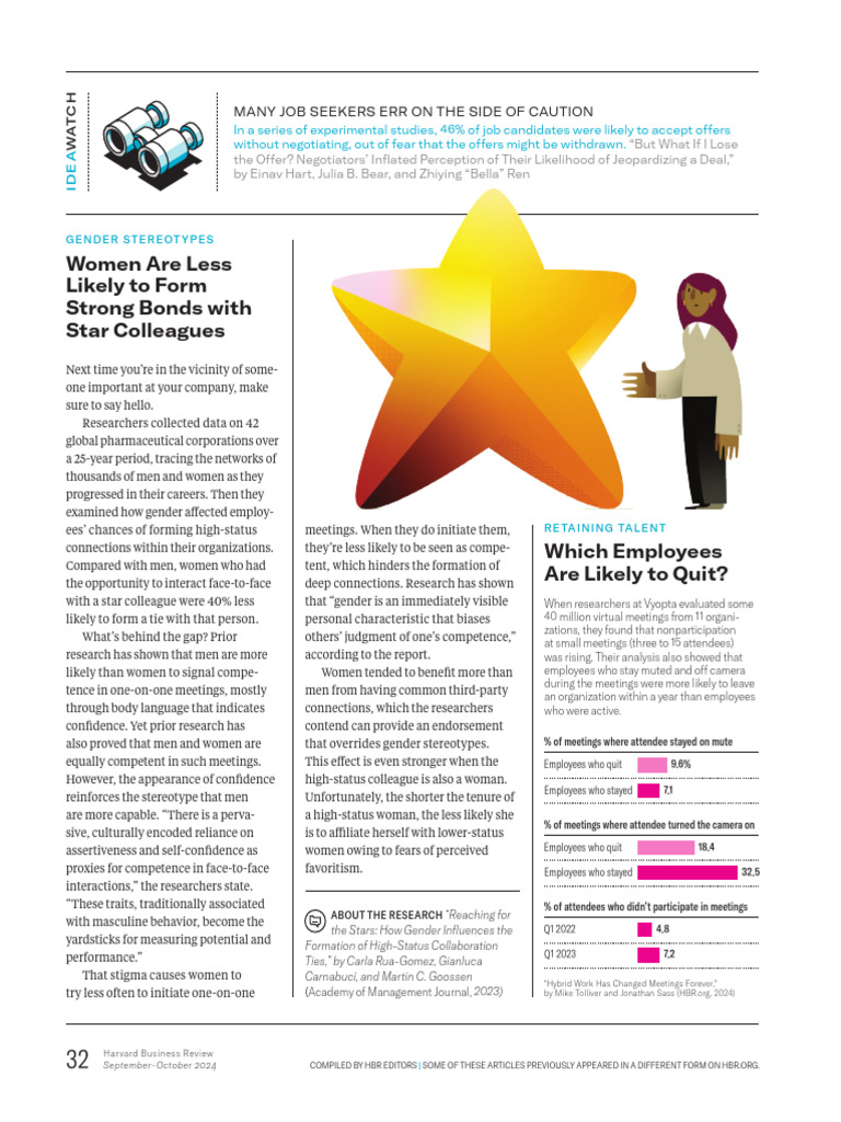 Women Are Less Likely To Form Strong Bonds With Star Colleagues | PDF ...