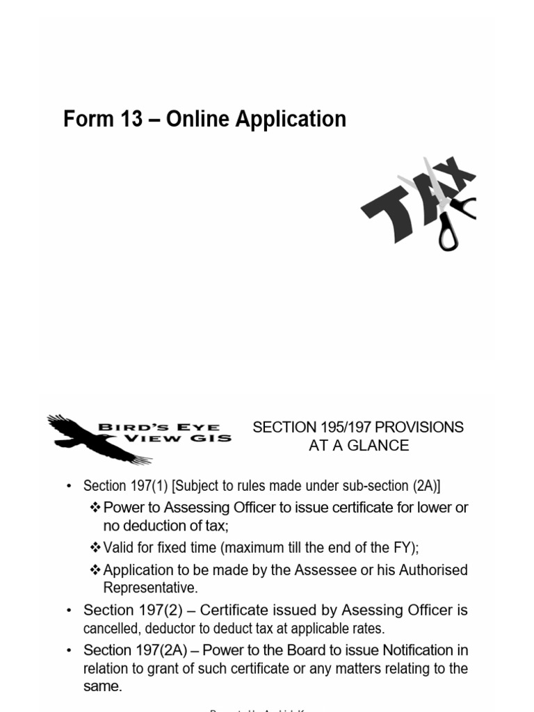 Guide For Applying Lower Deduction Certificate (Form-13) | PDF | Taxation | Taxes
