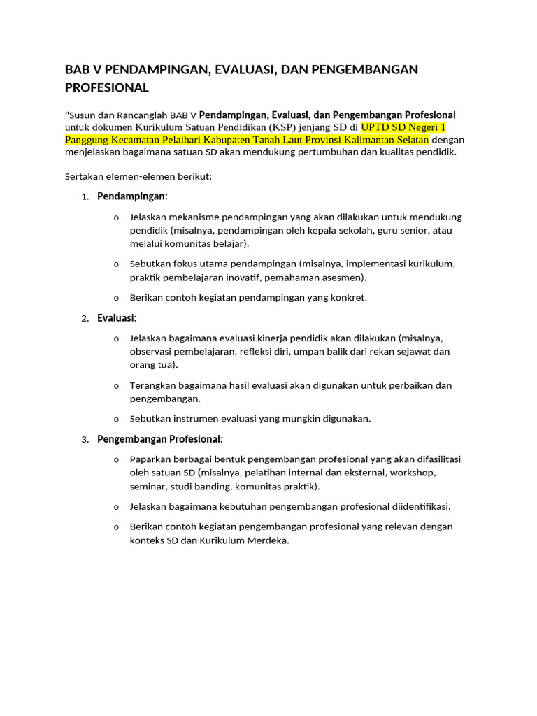 Prompt KSP Bab V | PDF