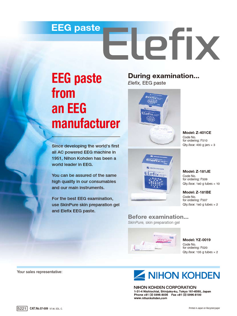 Elefix EEG Paste Product Details | PDF