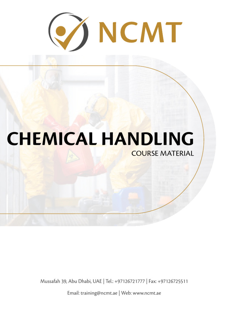 CHEMICAL HANDLING Course Material | PDF | Combustion | Toxicity