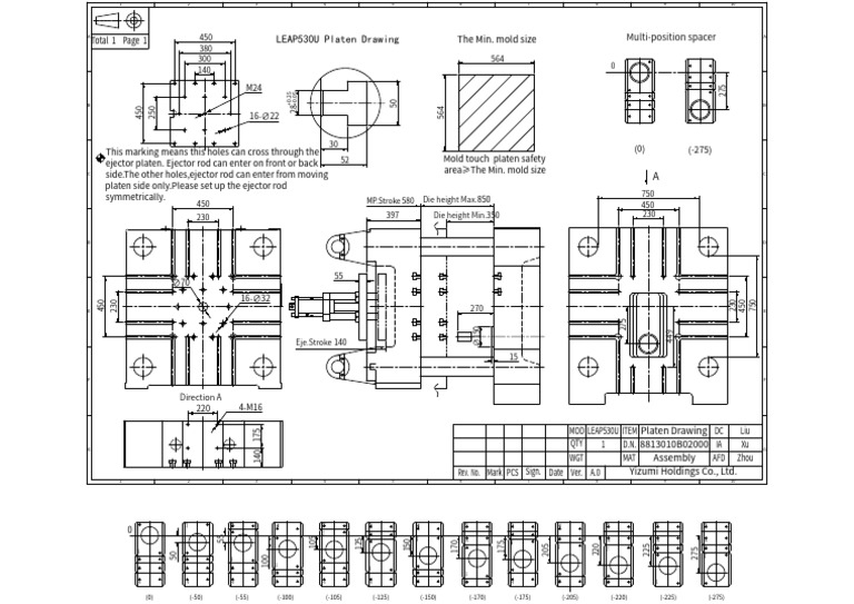 LEAP530U Platen Drawing | PDF
