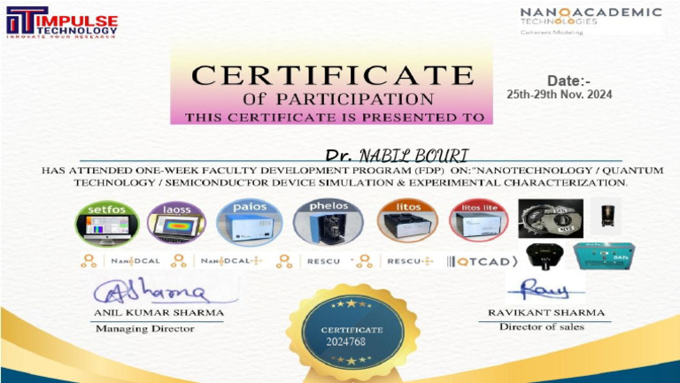 FDP Certificate | PDF