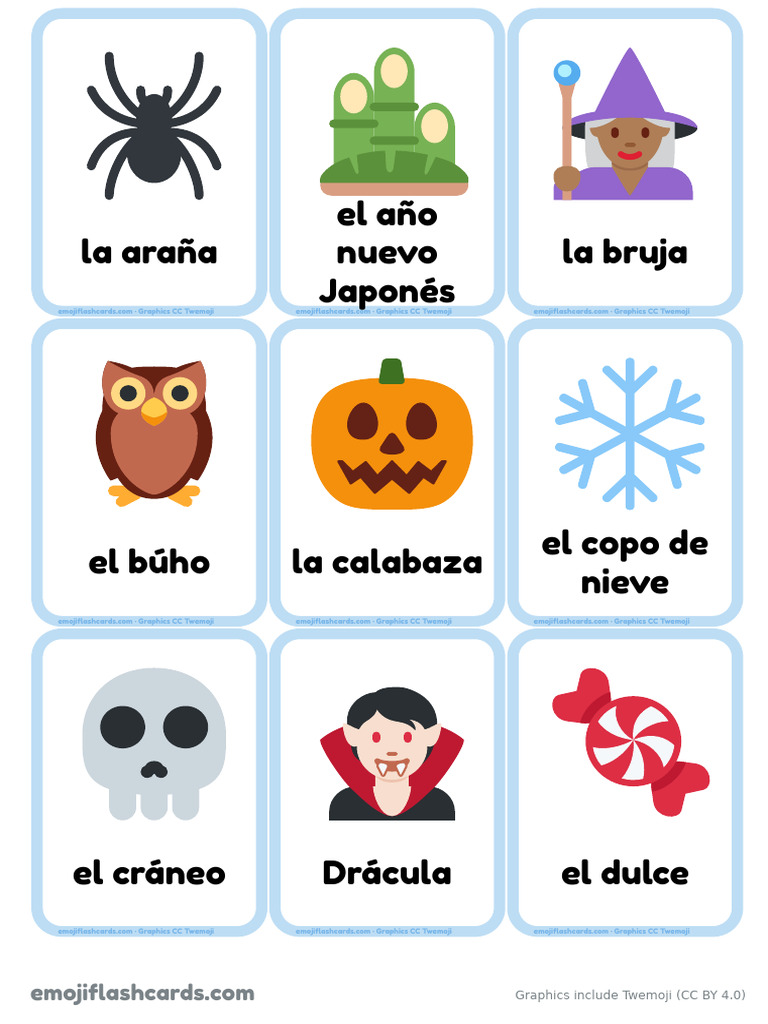 Spanish Holiday & Festival Words Small A4 Flashcards | PDF