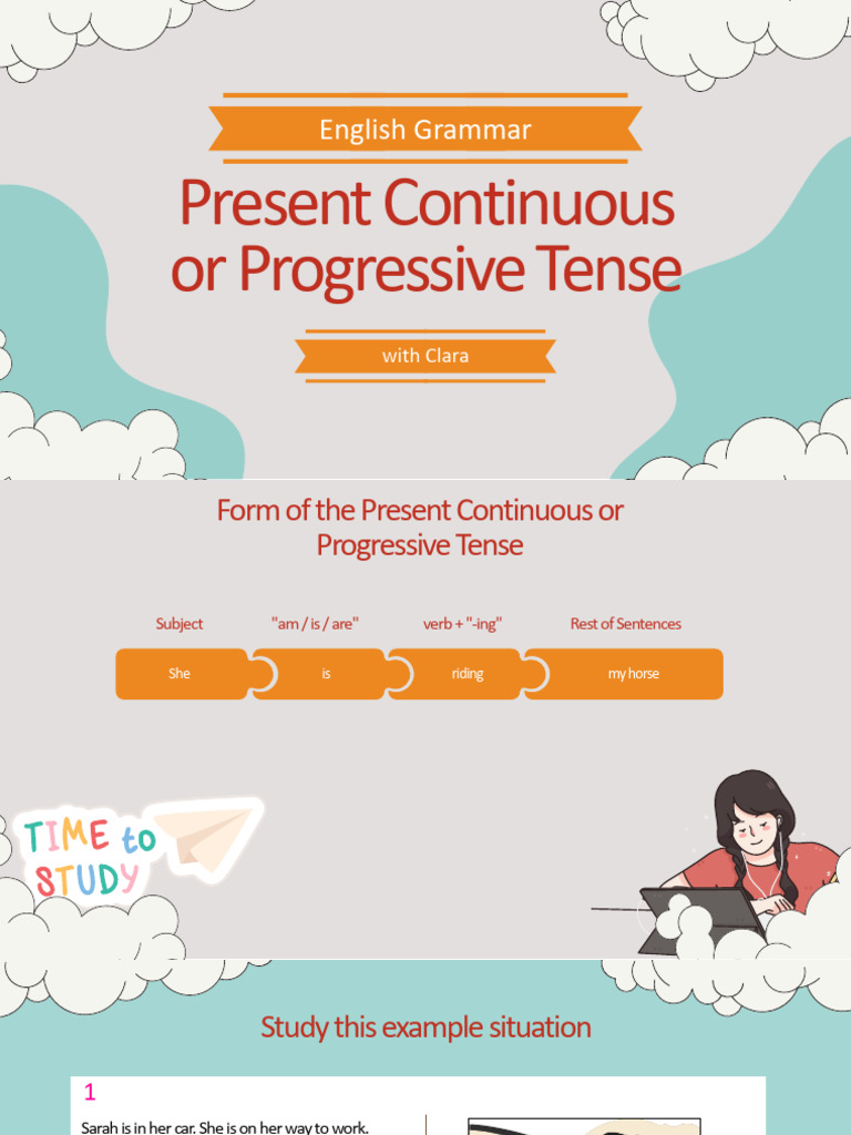 # Lesson 3 - Present Continuous or Progressive Tense | PDF | Languages ...