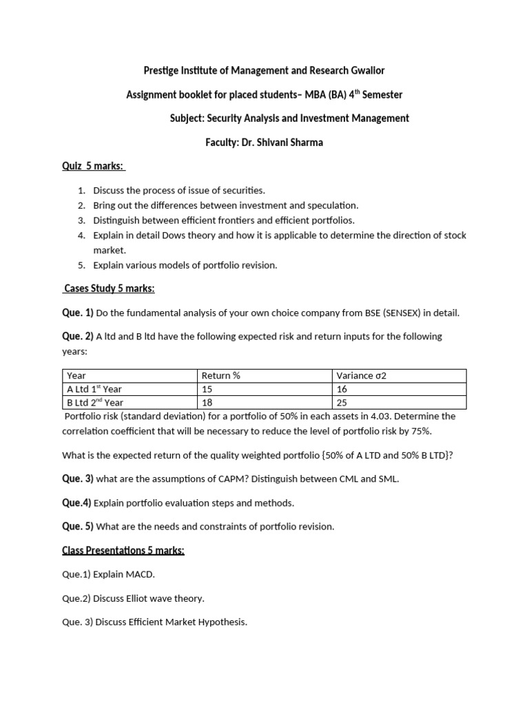 Sapm Booklet Mba (Ba) - Shivani Sharma | PDF