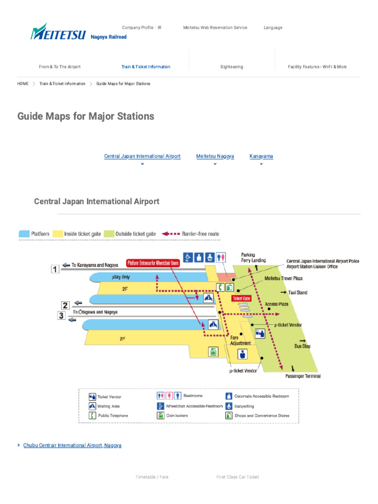 Guide Maps For Major Stations - Train & Ticket Information - Nagoya ...
