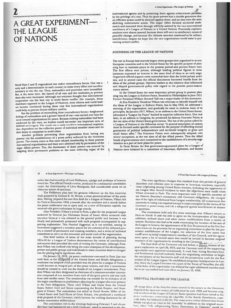 League of Nations | PDF