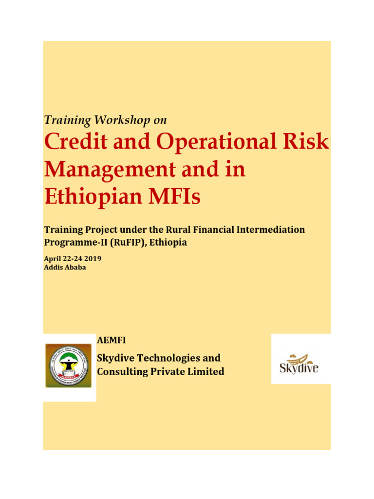Module On Credit and Operational Risks Management For Middle MGT | PDF ...