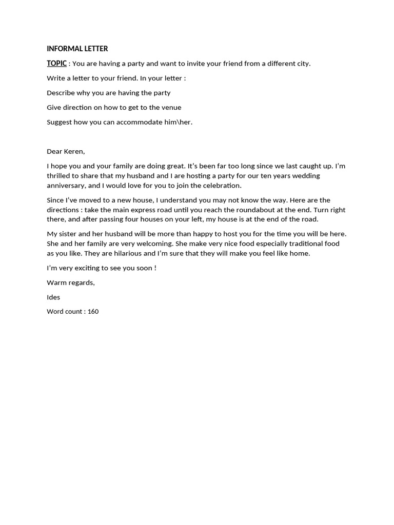INFORMAL LETTER Ides | PDF