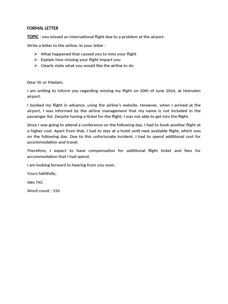 Formal Letter Ides | PDF