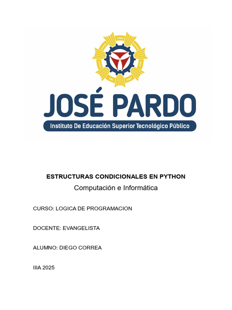 Estructuras Condicionales en Python | PDF