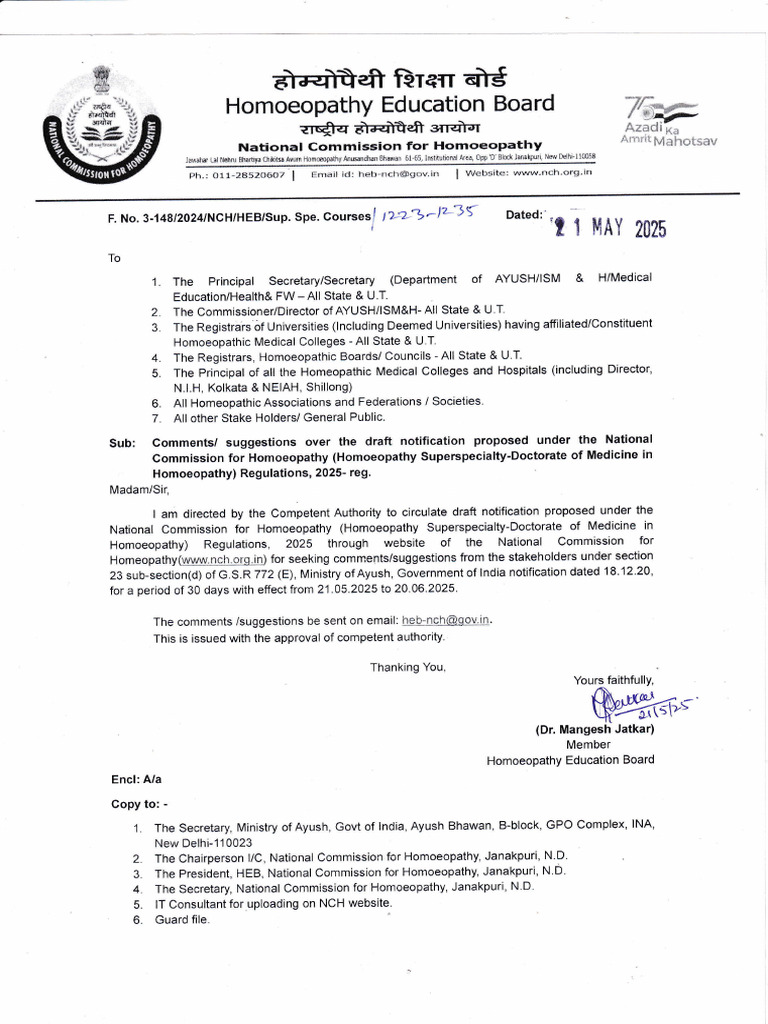 Draft Regulations for D.M. Homoeopathy | PDF | Doctor Of Medicine | Thesis