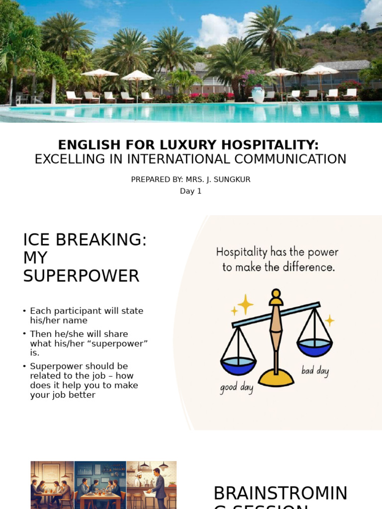 English Skills for Luxury Hospitality | PDF | Perfect (Grammar ...