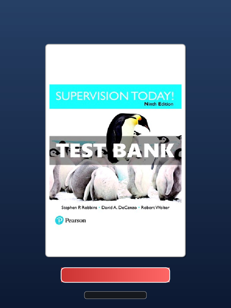 Supervision Today 9 Ed Robbins Ebook and TestBank Bundle Full Download ...