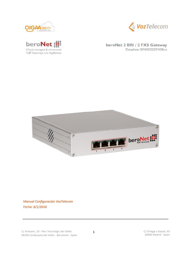 ES - Voztelecom and Beronet | PDF | Dirección IP | Arquitectura de internet