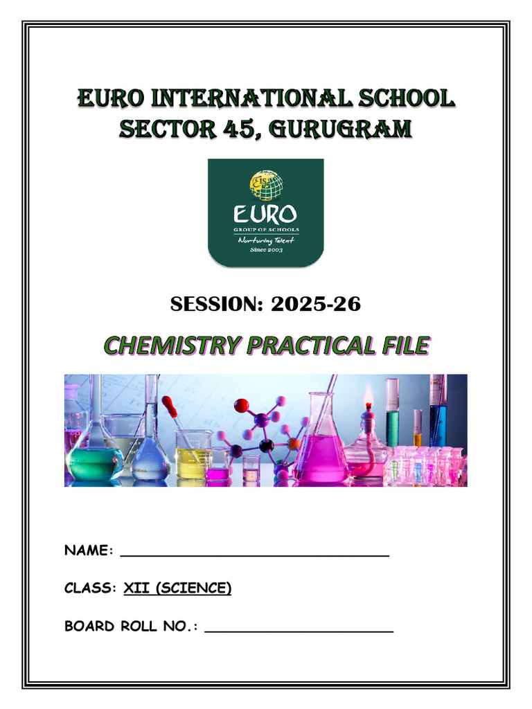 Cover Page For Practical File | PDF