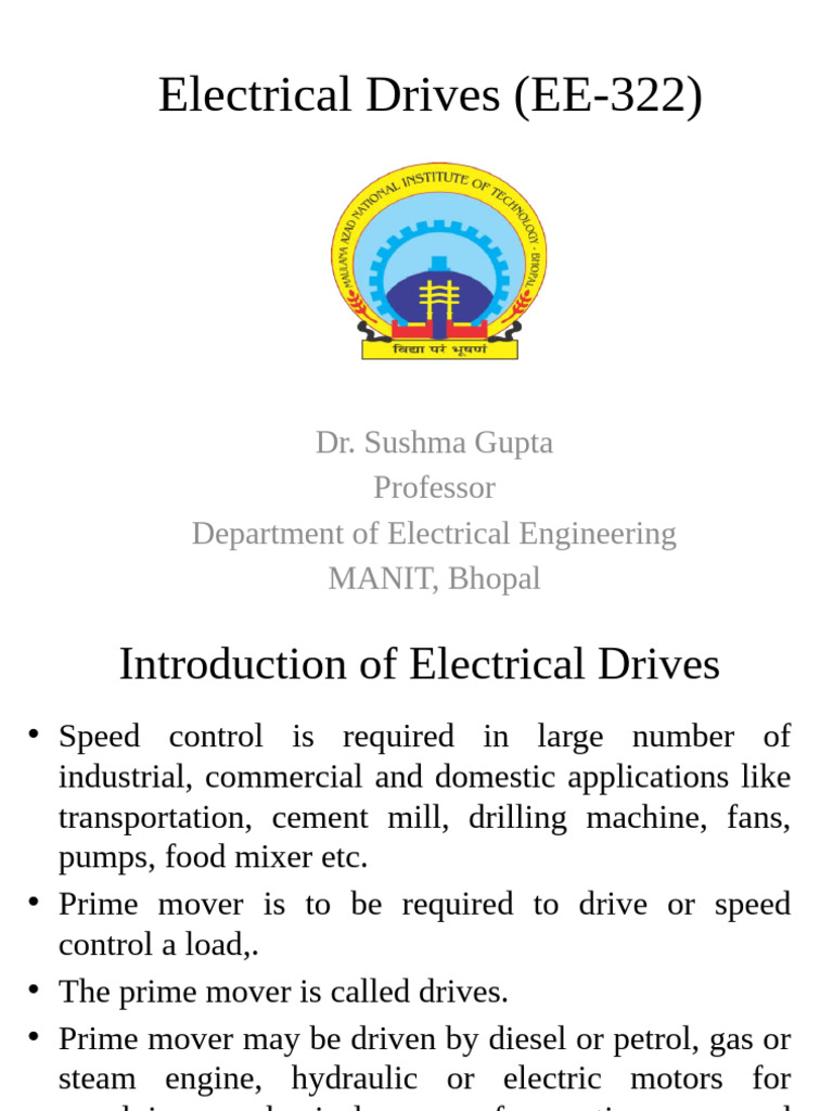 Introduction of Electrical Drives | PDF | Electric Motor | Rectifier