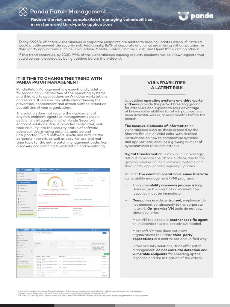 Patch Management Data Sheet Eng2 | PDF | Computer Security | Security
