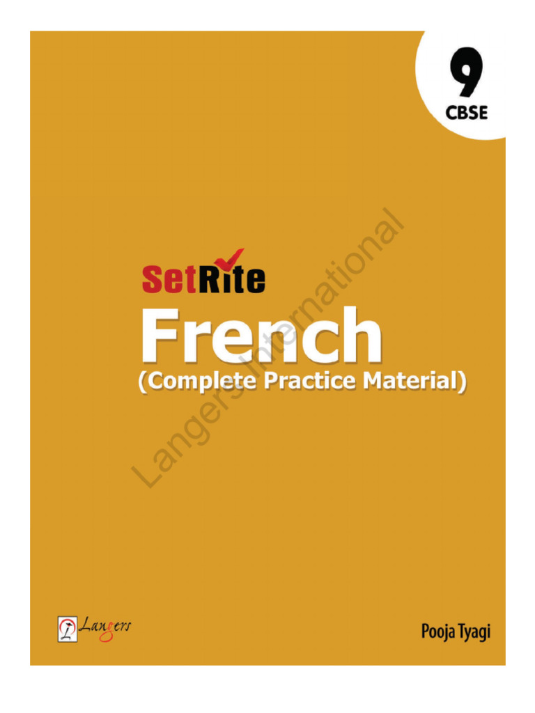 Class 9 French Setrite | PDF