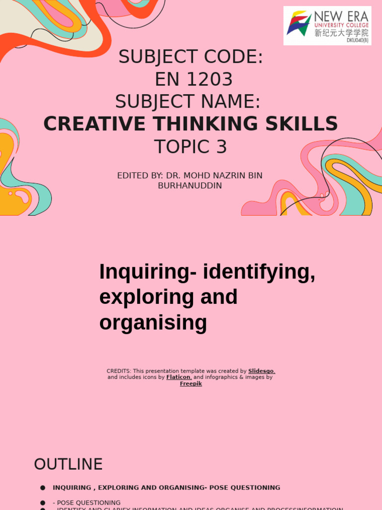 Creative Thinking Skills: Inquiry Methods | PDF