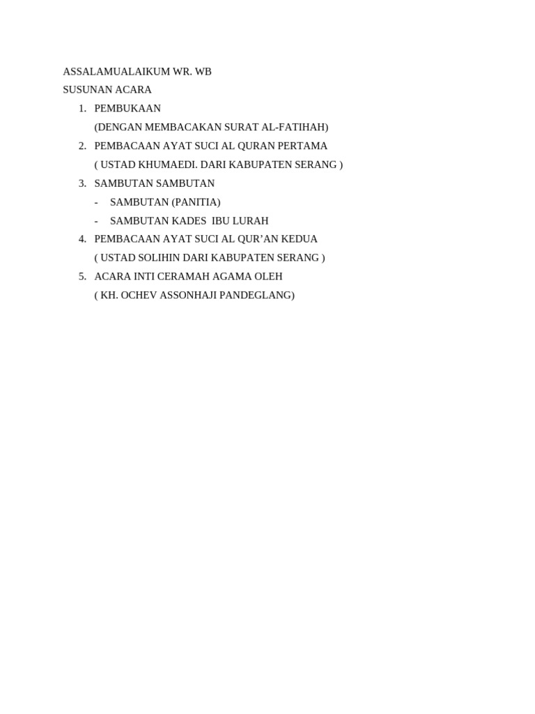 Assalamualaikum WR | PDF