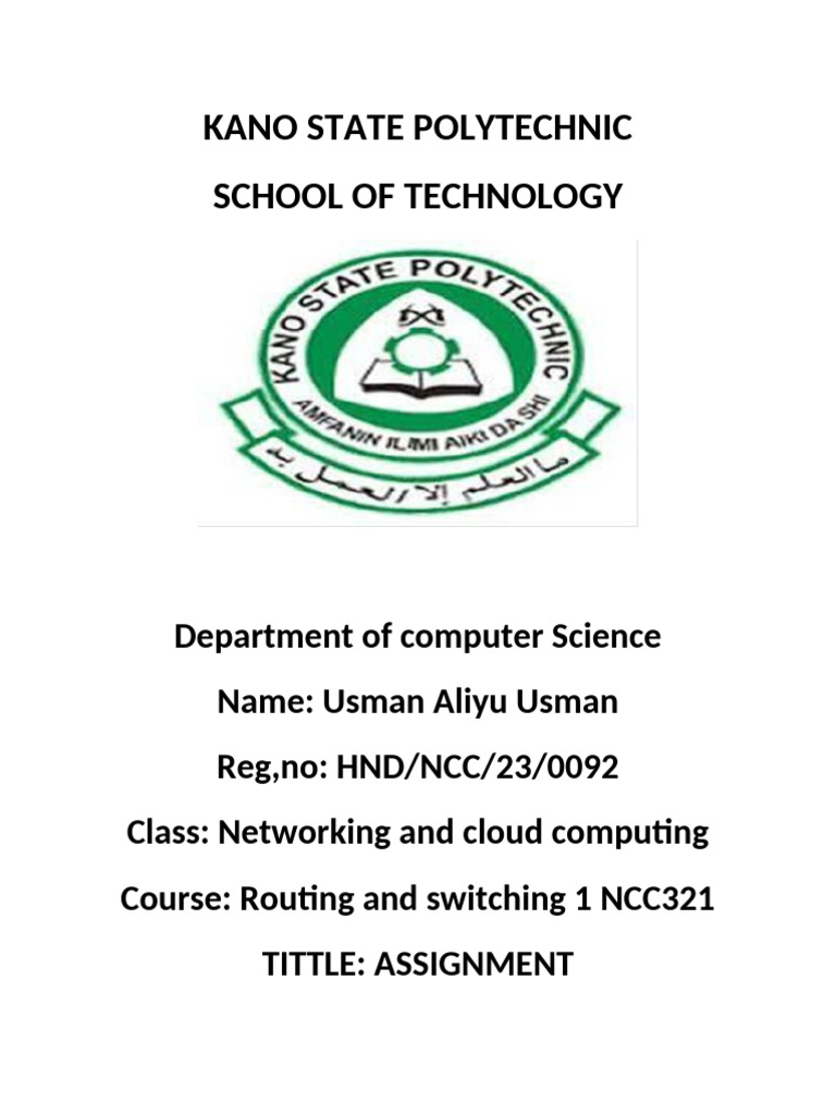 Ncc321 KANO STATE POLY-WPS Office-1 | PDF | Ip Address | Computer Network