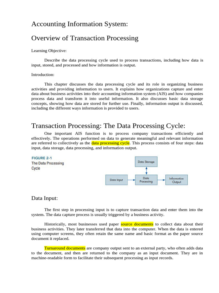 Accounting Information System | PDF | Information | Data