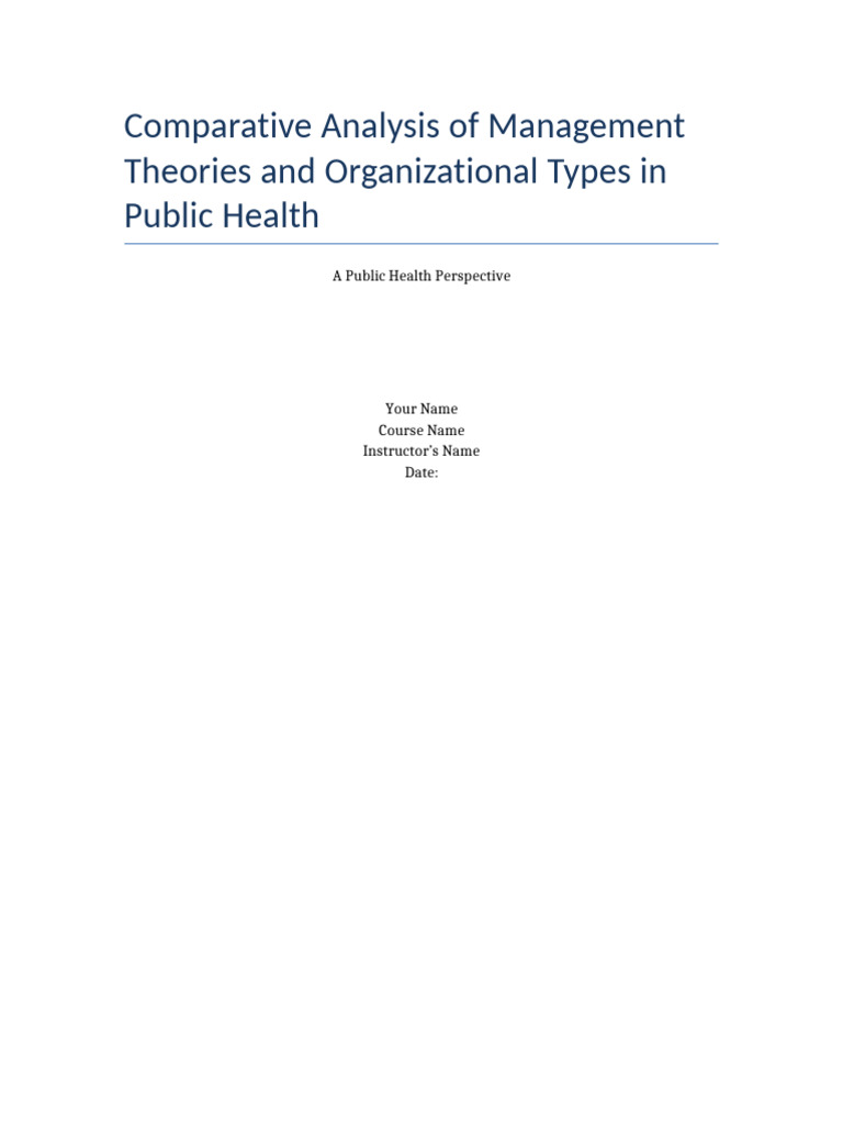 Public Health Management Theory Y Analysis | PDF | Nonprofit ...