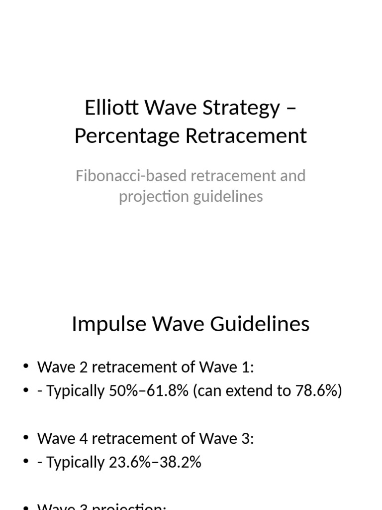 Elliott Wave Retracement Strategy | PDF