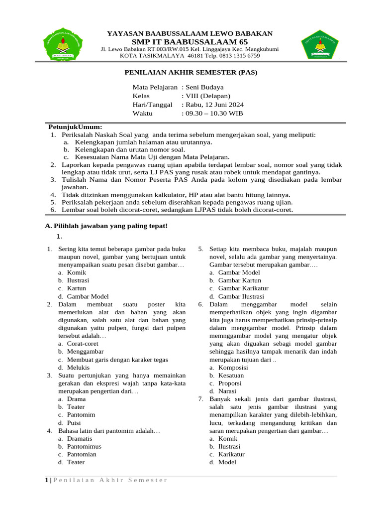 PAS Mapel SBK 8 | PDF