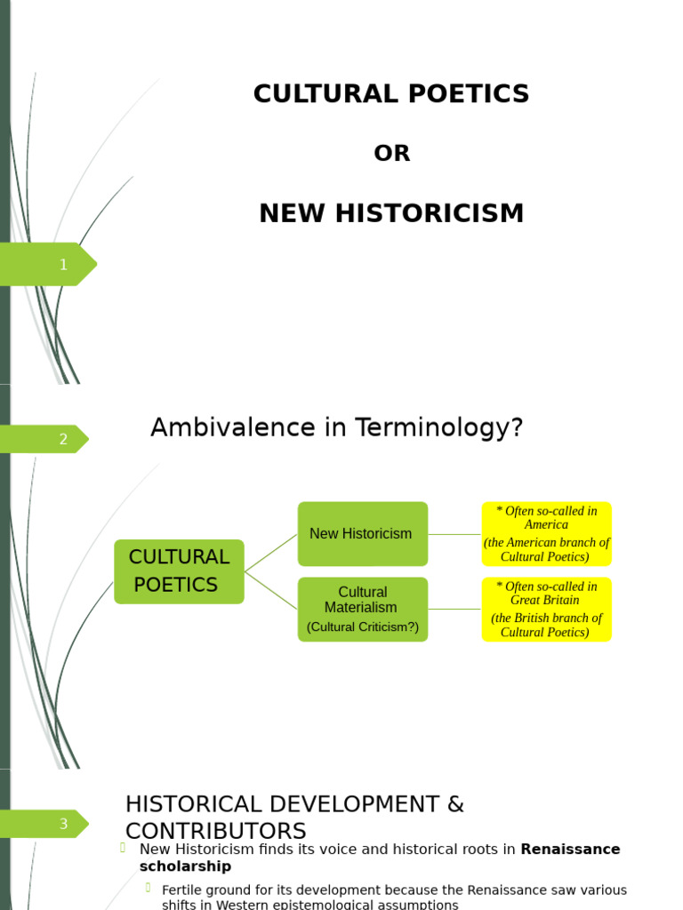 Cultural Poetics or New Historicism | PDF | Discourse | Narrative