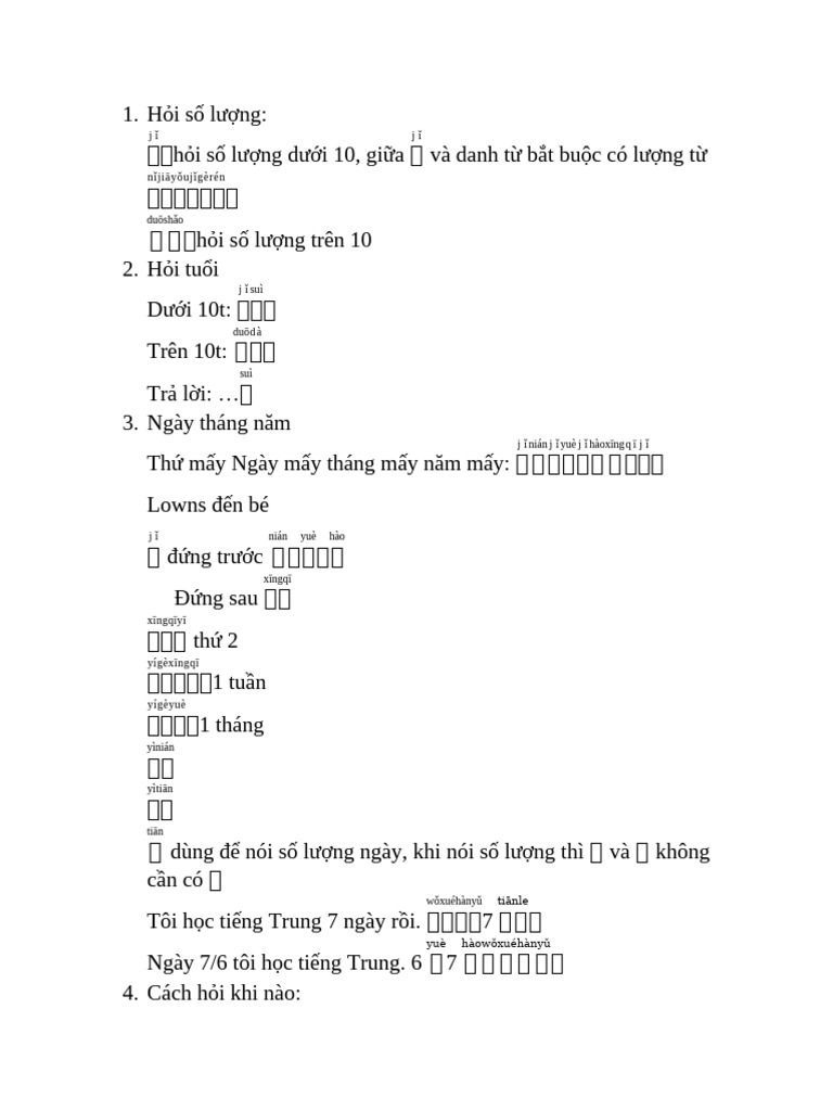 T NG H P NG Pháp HSK1 | PDF
