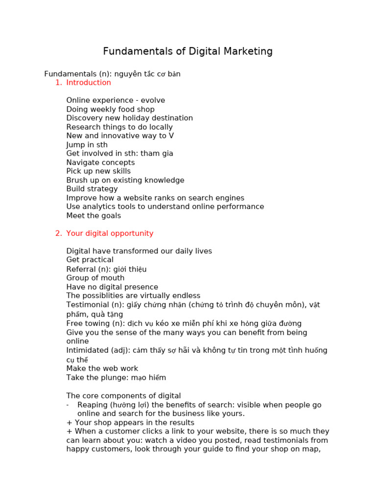 Fundamentals of Digital Marketing | PDF | Marketing