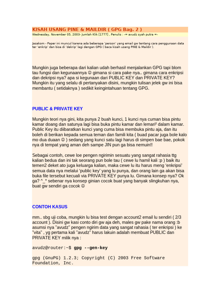 Kisah Usang Pine | PDF | Cryptography | Public Key Cryptography
