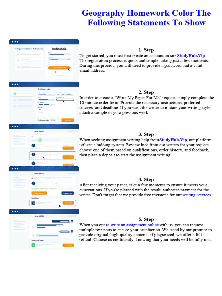 Geography Homework Color The Following Statements To Show | PDF ...