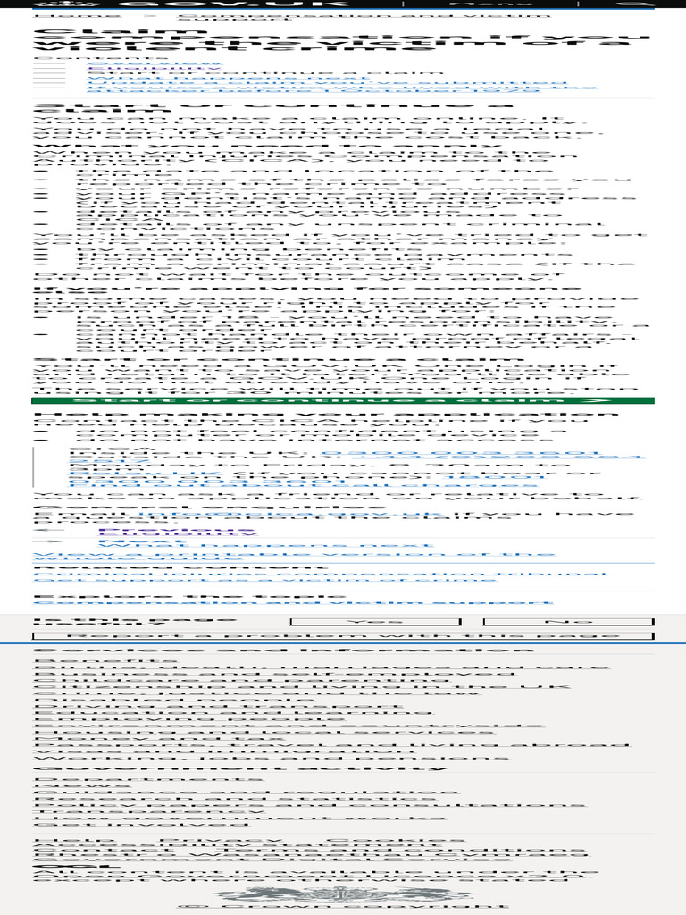 Claim Compensation If You Were The Victim of A Violent Crime Start or ...