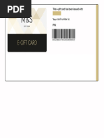 Shoprite Checkers Gift Card | PDF | Gift Card | Financial Transaction