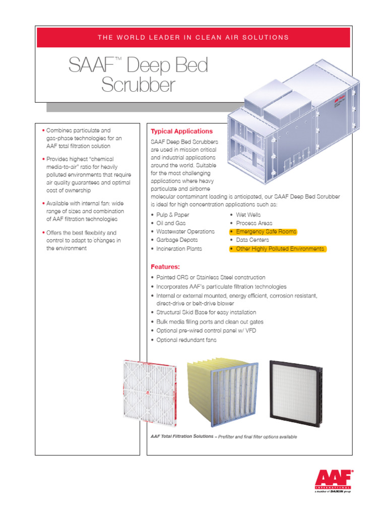 SAAF Deep Bed Scrubber GPF-1-128B | PDF | Pollution | Air Pollution