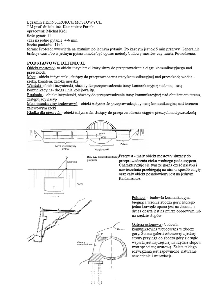 Opracowanie Furtak Mosty | PDF