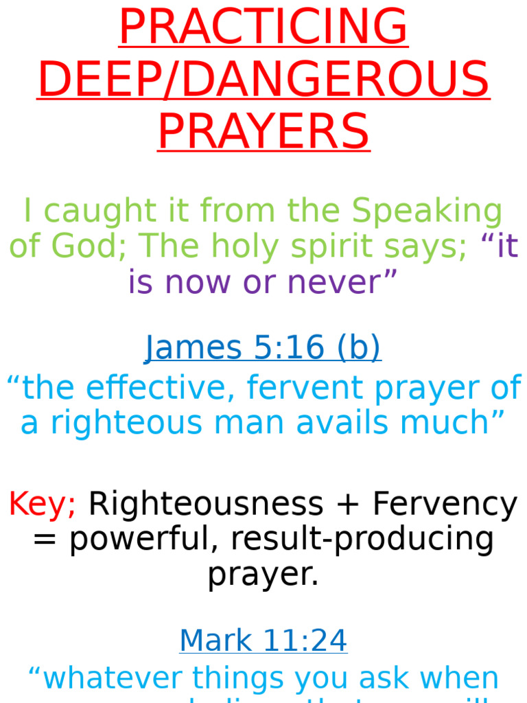 Principles of Deep Prayers | PDF