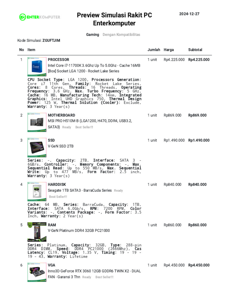 Simulasi - Gaming - Enterkomputer Jual Beli Online Komputer, Rakit PC, Termurah & Terlengkap ...