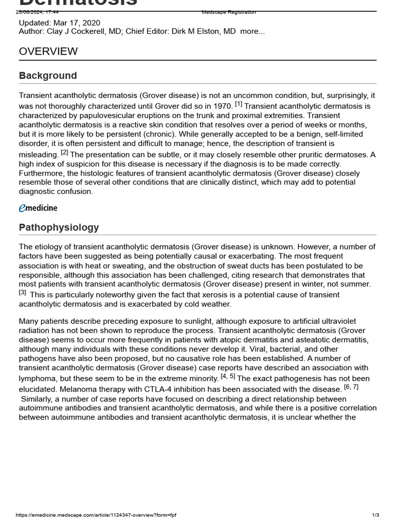 Medscape Registration 1 | PDF | Autoimmunity | Dermatitis