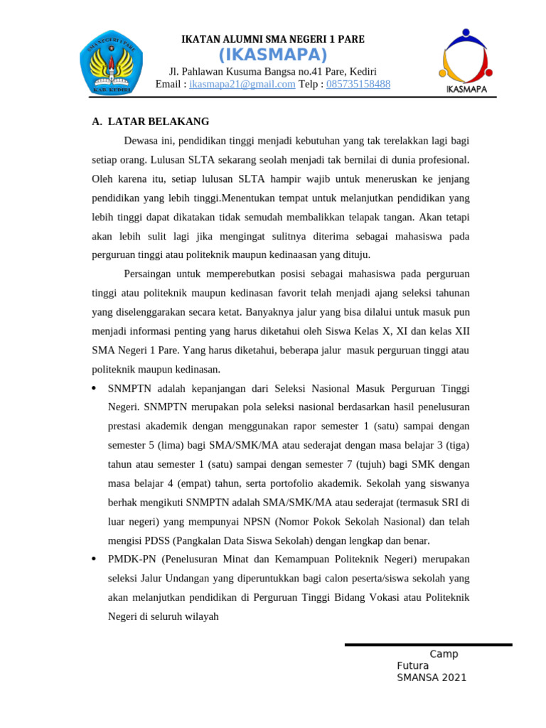 Proposal Kegiatan Fix | PDF