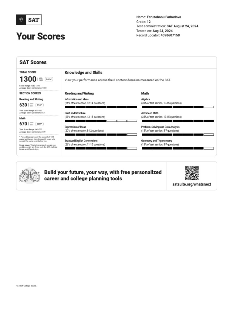 Digital Sat k12 Student Weekend 142294431 | PDF | Sat | Mathematics