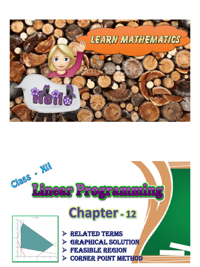 XII - Ch-12 Linear Programming | PDF