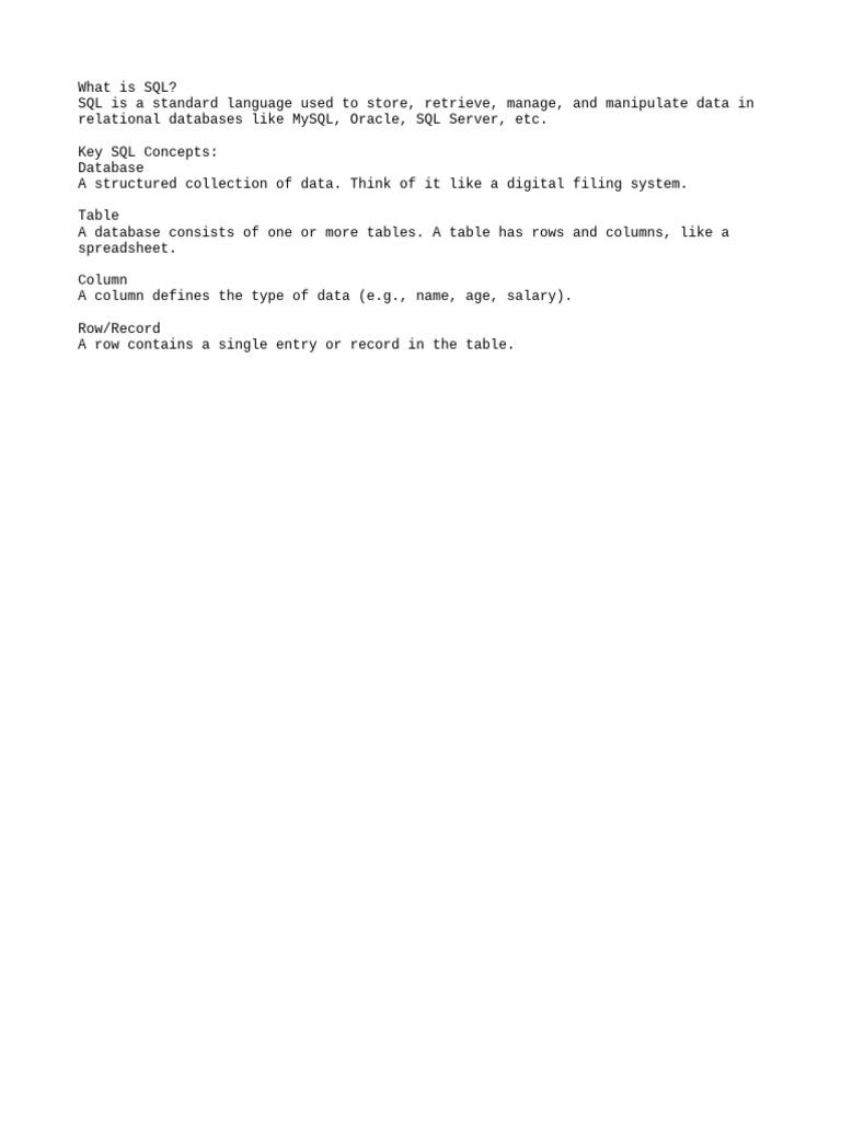 What Is SQL | PDF